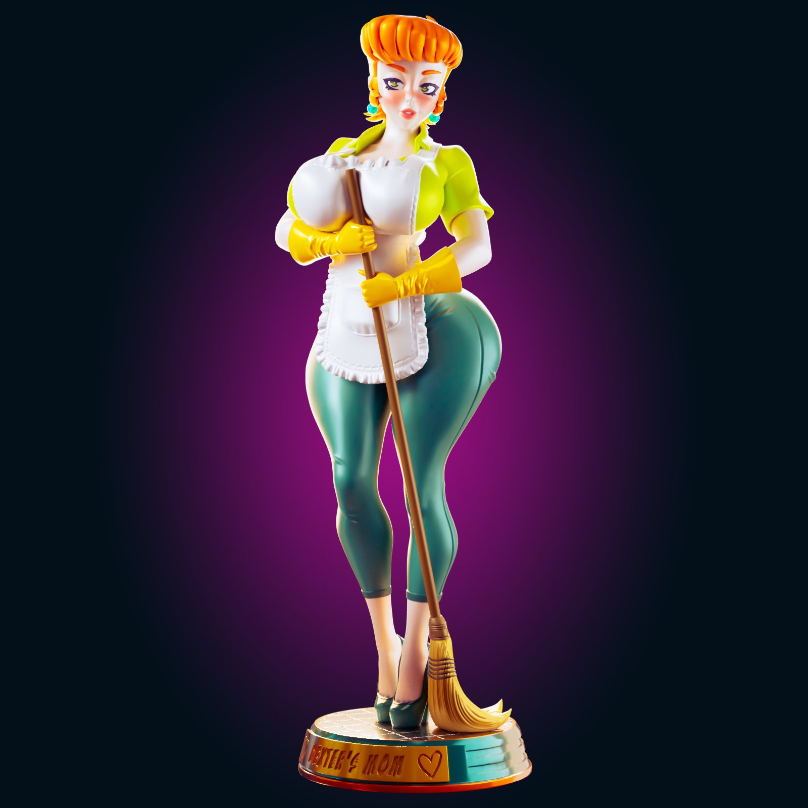 Dexters Mom Fan Art 3d Printed Resin Anime Statue By Officer Rhu Garage