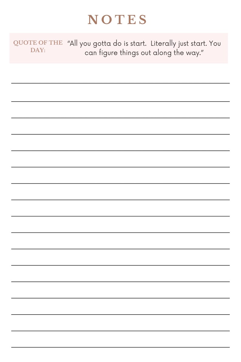 Daily Printable Planner - Etsy