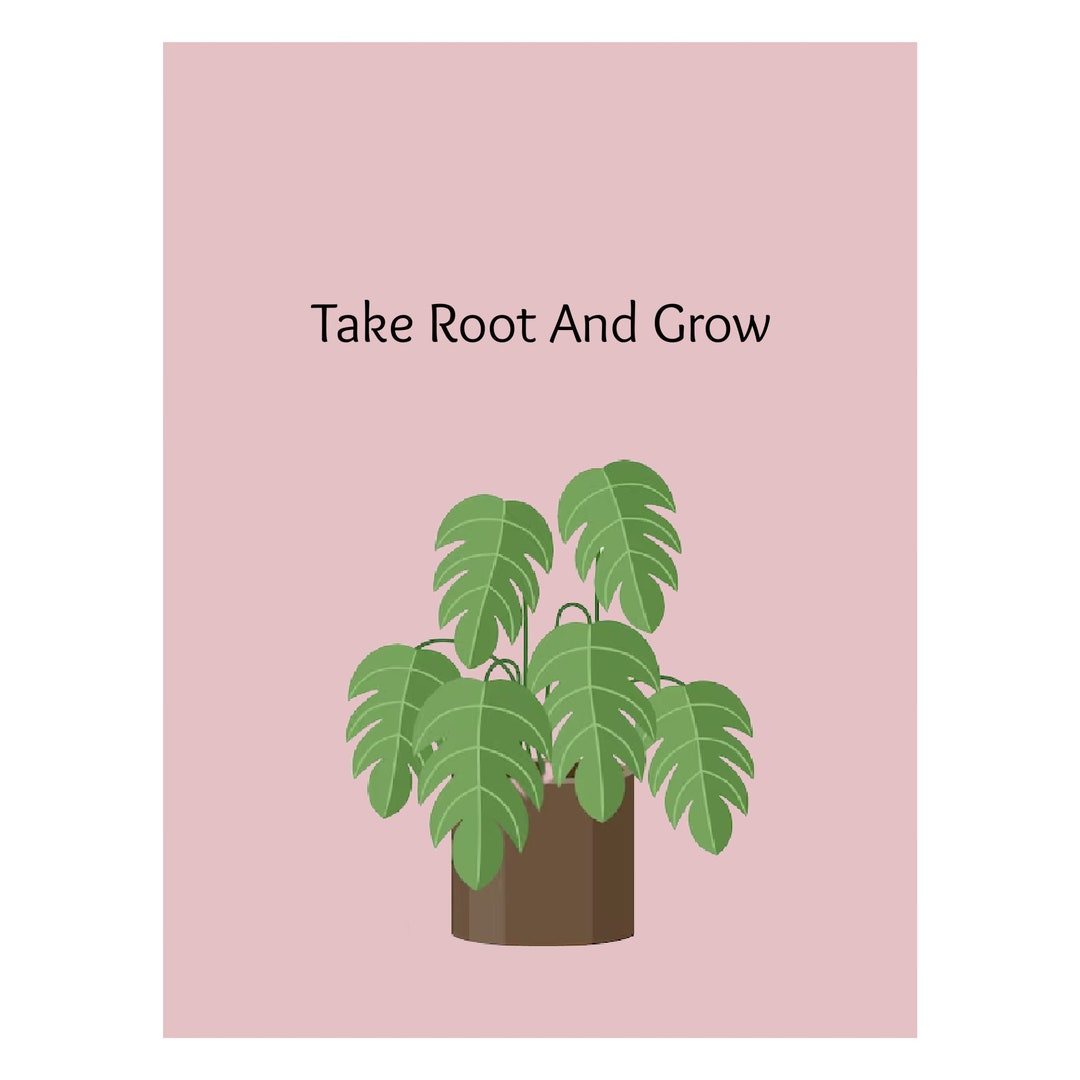 Plant Wall Art Motivational Quote Gallery Wall Boho Wall Art Art ...