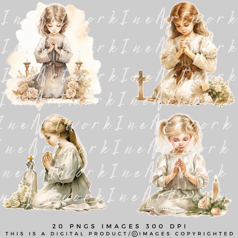 First Communion Girls Clipart | Religious Clipart | Holy Communion ...