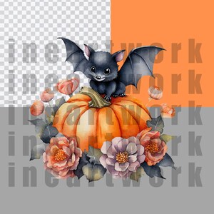 Watercolor Bats Clipart | Halloween Pngs (digital Download) - Etsy