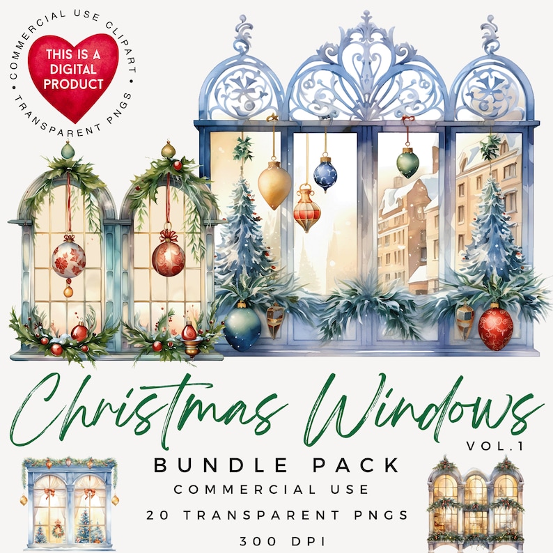 Christmas Windows Clipart | Christmas Clip Art | Christmas Windows PNG ...
