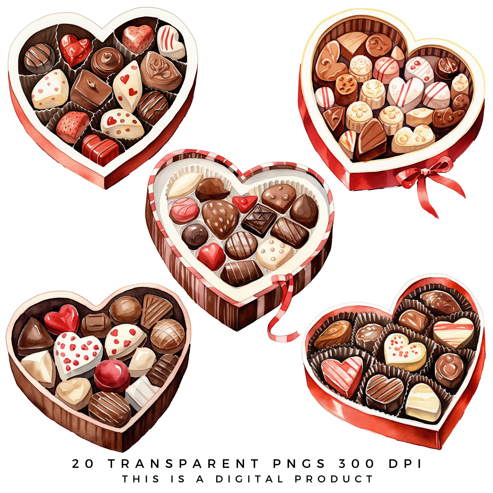 Chocolate Box Clipart | Watercolor Chocolate | Chocolate Clipart ...