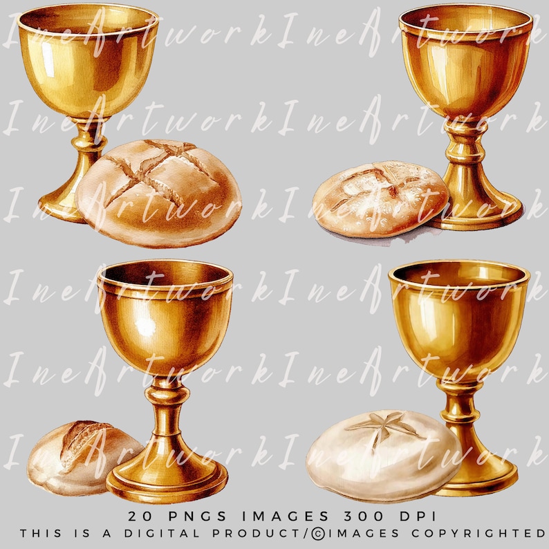Holy Communion Clipart | Religious Clipart | Gold Chalice | First ...