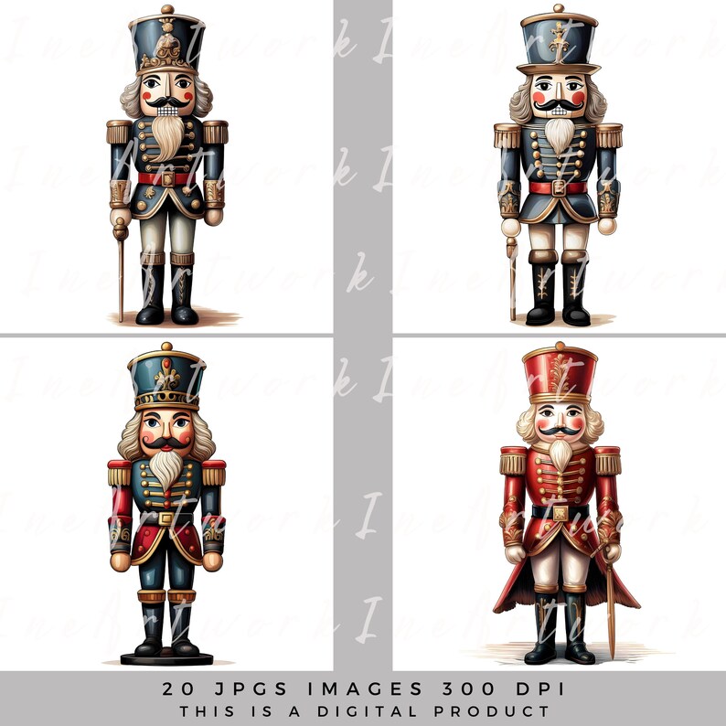 Christmas Nutcracker Clipart | Watercolor JPG Images (digital Download ...