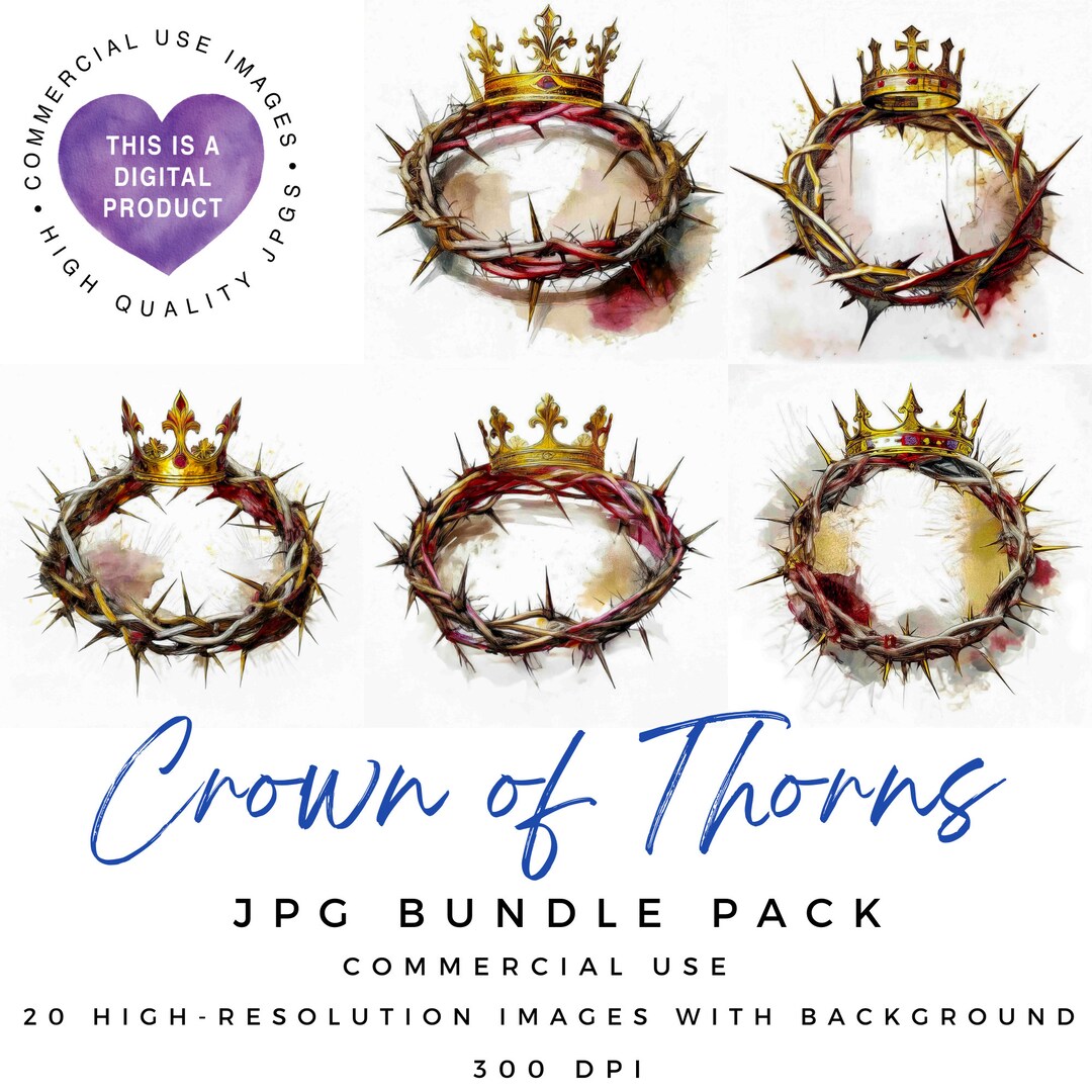 Crown of Thorns Clipart | Religious Clipart | Thorn Crown | High ...