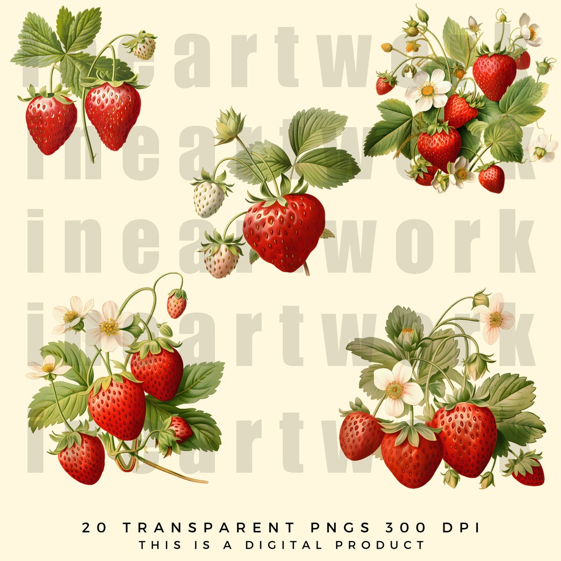 Strawberries Clipart Strawberry PNG Fruit Clipart Food Clipart ...
