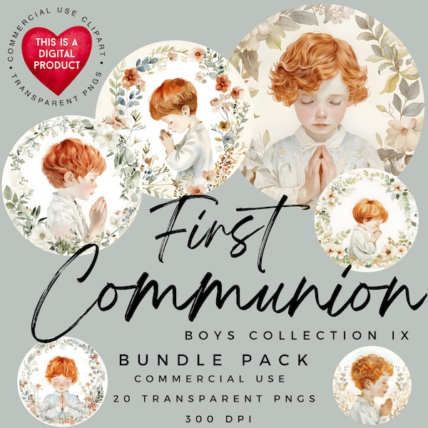 1st Communion Boy Clipart - Etsy