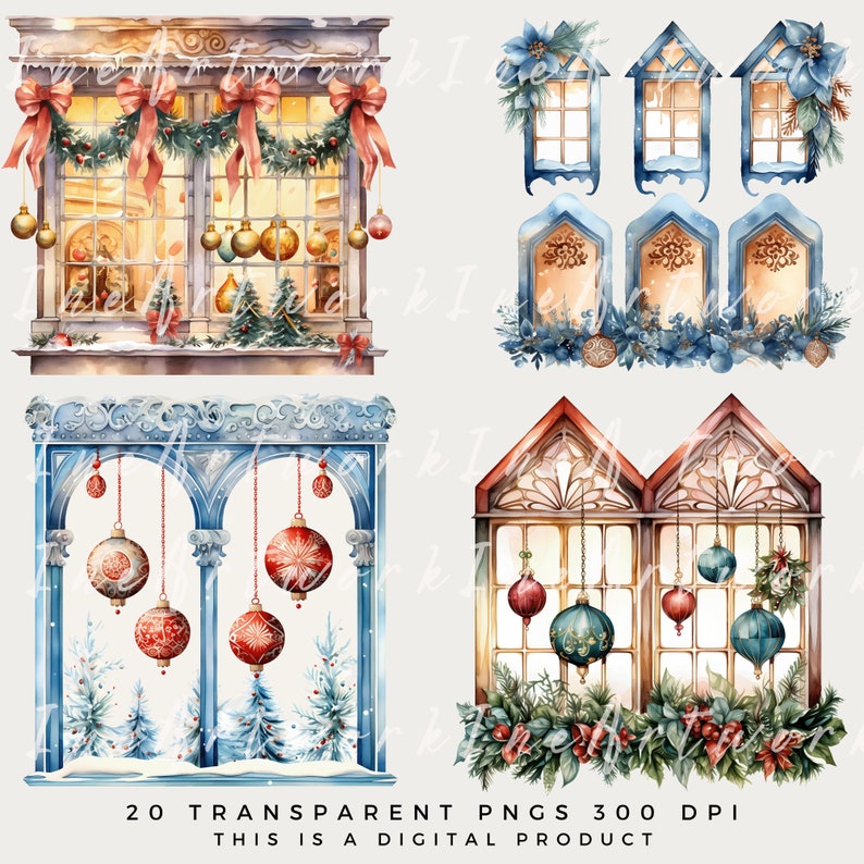 Christmas Windows Clipart | Christmas Clip Art | Christmas Windows PNG ...