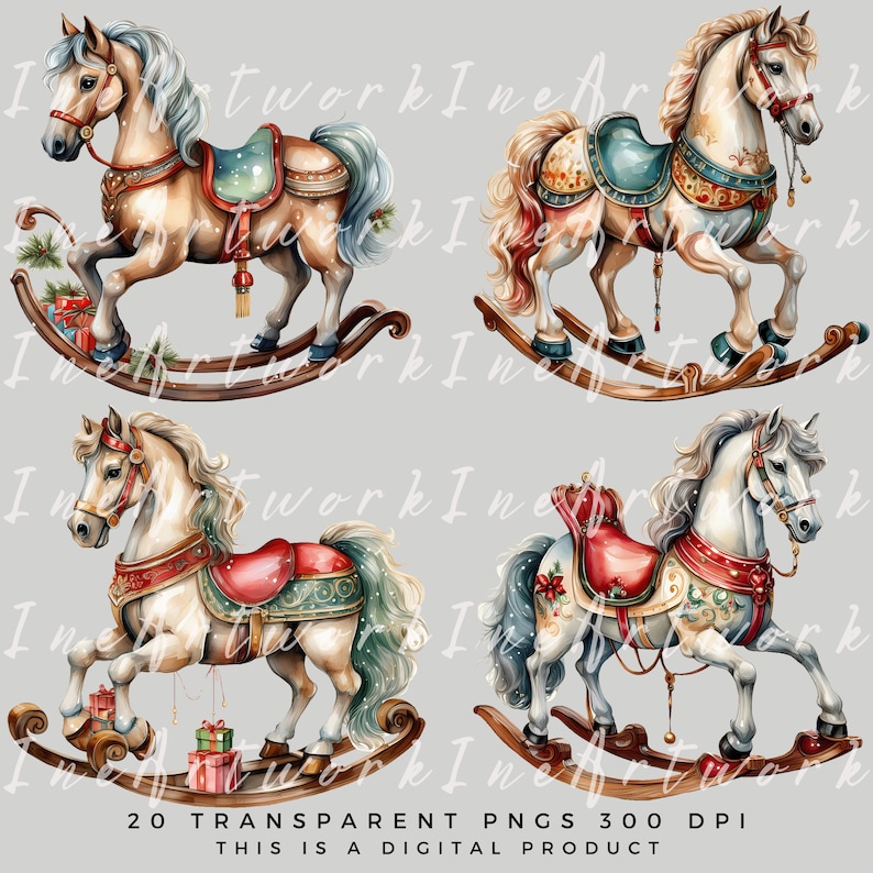 Rocking Horse Clipart Christmas Rocking Horse Caballo Mecedor Antique ...