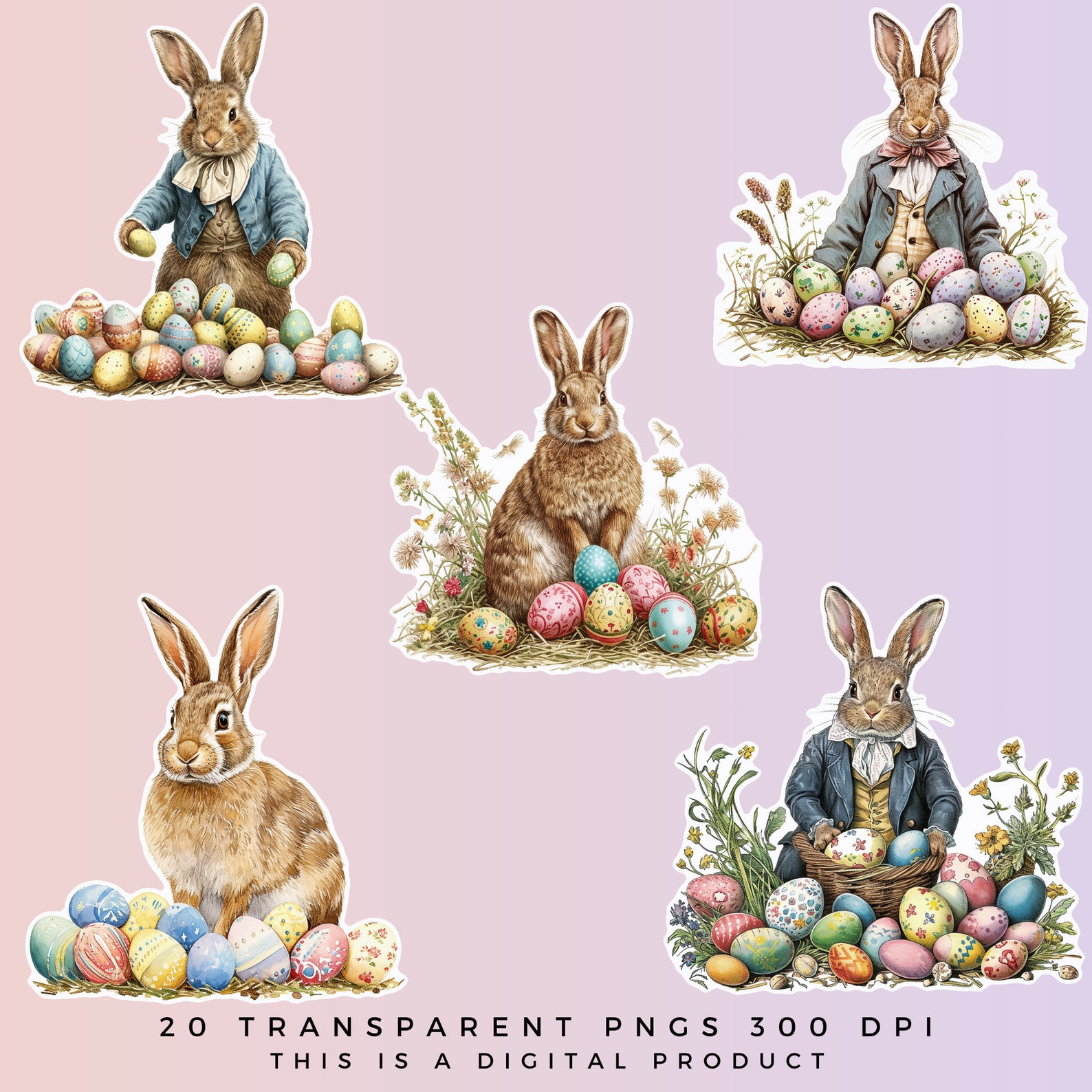 Easter Bunny Clipart Clip Art Commercial Use Transparent Pngs Bunny ...