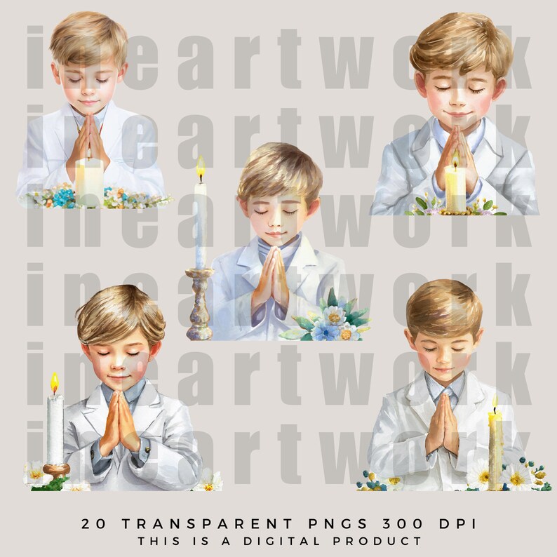 First Communion Clipart | 1st Communion Boy Clipart | Religious Clipart ...