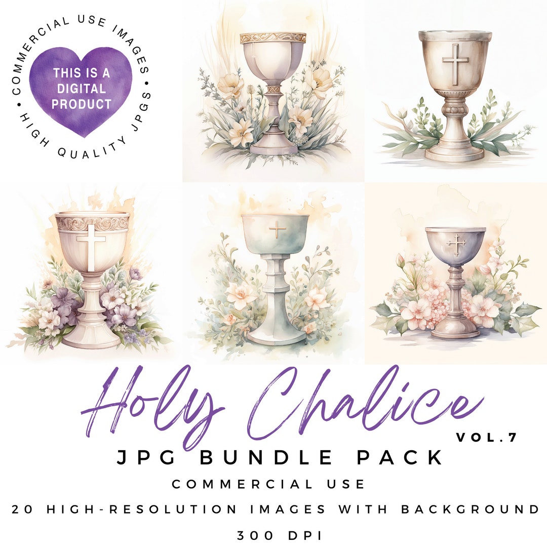 Holy Chalice Clipart | Religious Clipart | Watercolor Illustration ...