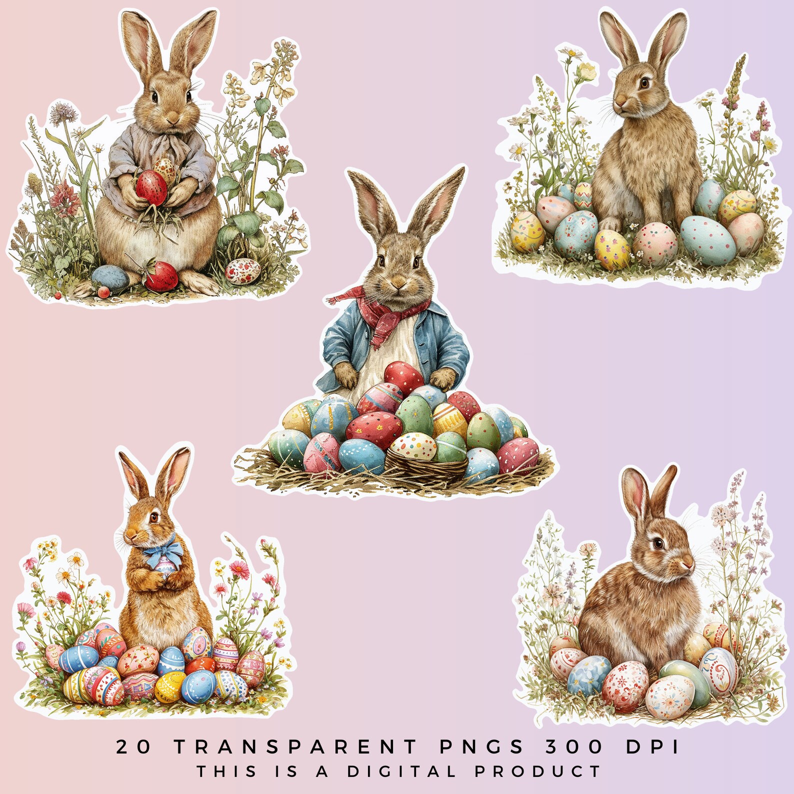 Easter Bunny Clipart Clip Art Commercial Use Transparent Pngs Bunny ...