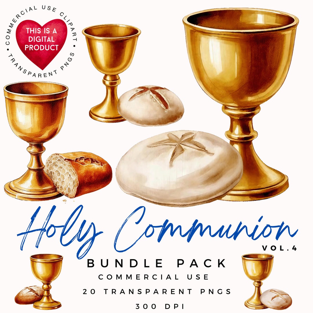 Holy Communion Clipart | Religious Clipart | Gold Chalice | First ...