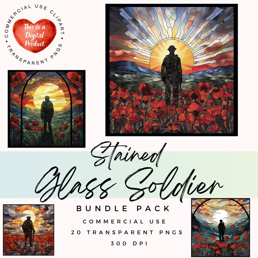 Stained Glass Soldier Clipart Let's We Forget Memorial Day Anzac Day ...
