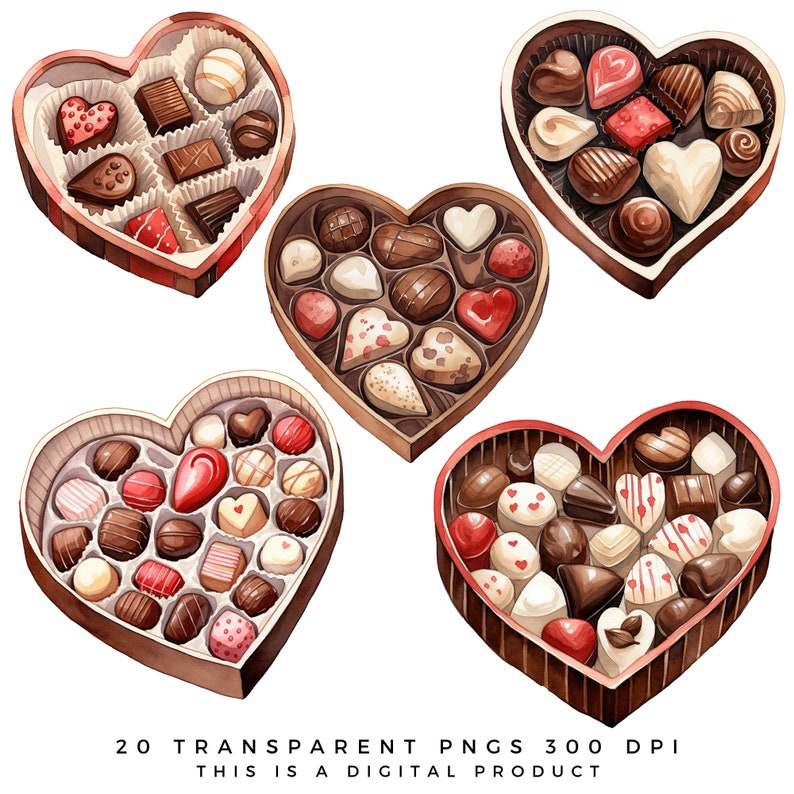 Chocolate Box Clipart Watercolor Chocolate Chocolate Gifts Chocolate ...