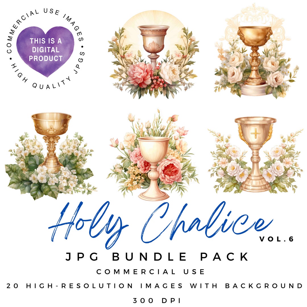 Holy Chalice Clipart | Religious Clipart | First Communion | Primera ...