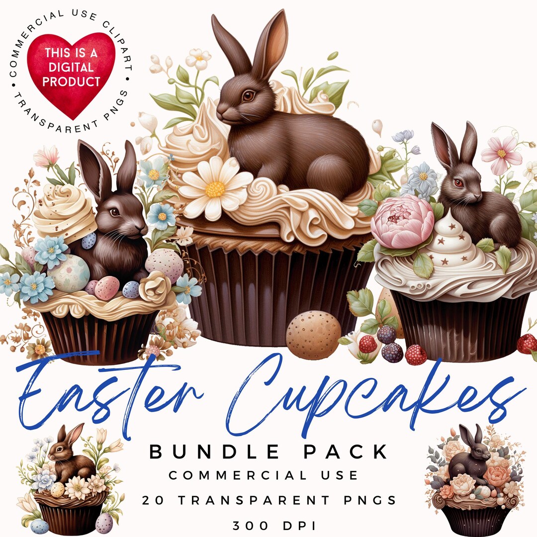 Easter Cupcakes Clipart | Easter Clipart | Food Clipart | High Quality ...