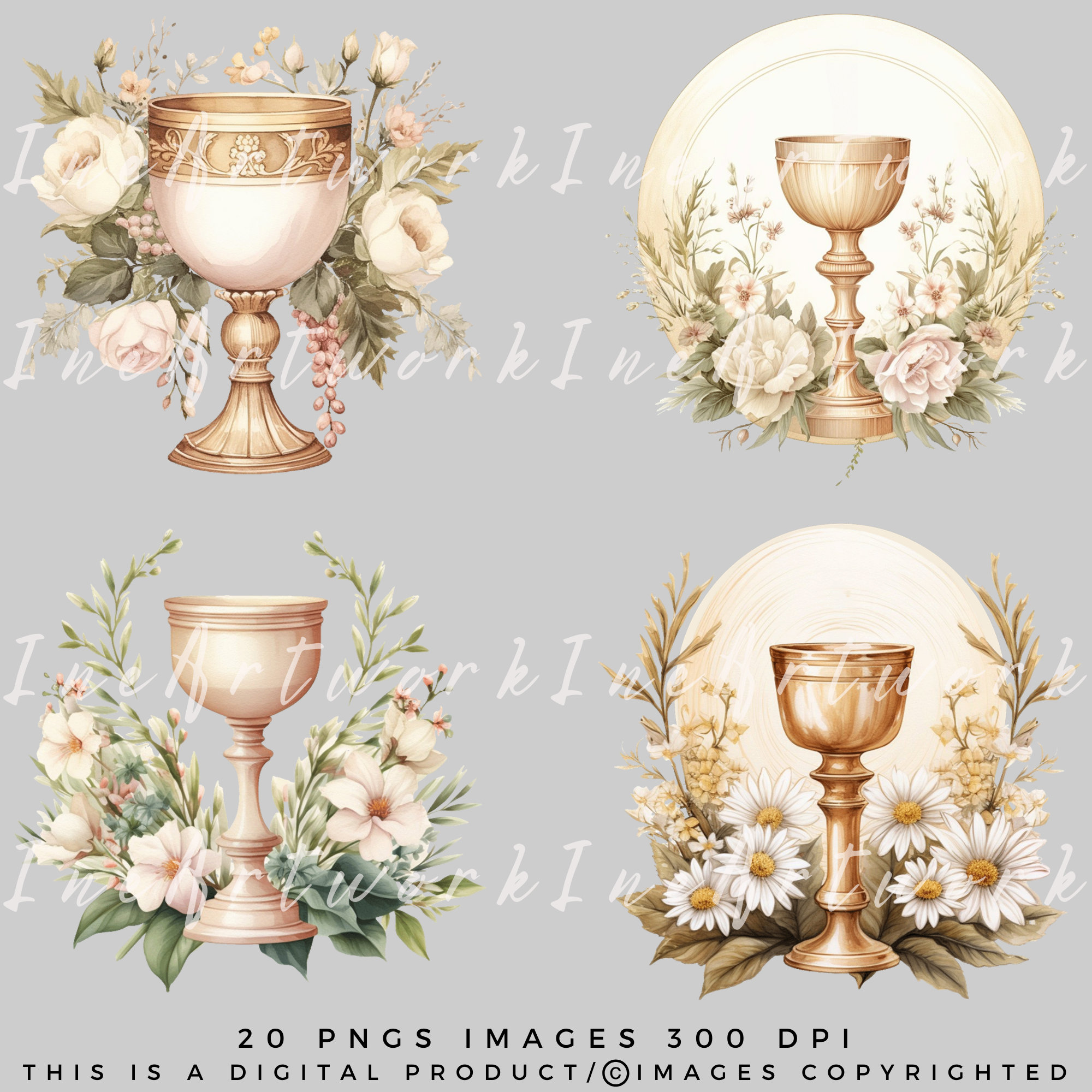 Holy Chalice Clipart | First Communion | Religious Clipart | Religious ...