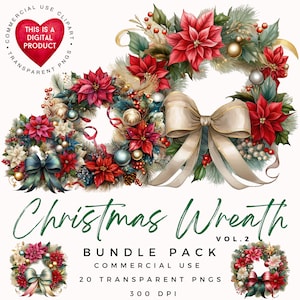 Christmas Wreath Clipart | Christmas Clipart | High Quality Pngs ...