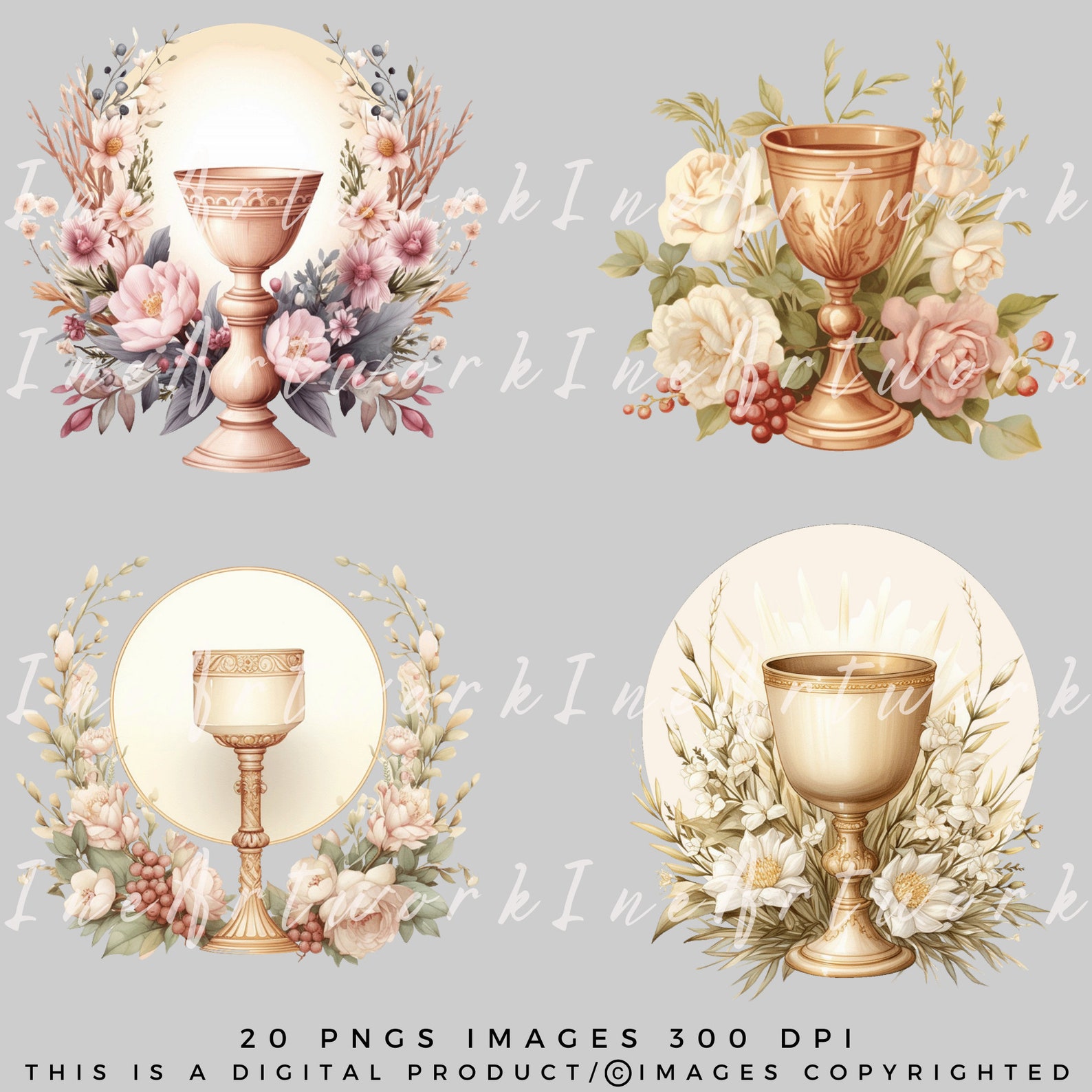 Holy Chalice Clipart First Communion Religious Clipart Religious ...