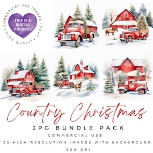 Country Christmas Clipart High-quality Jpgs Christmas Winter Country ...