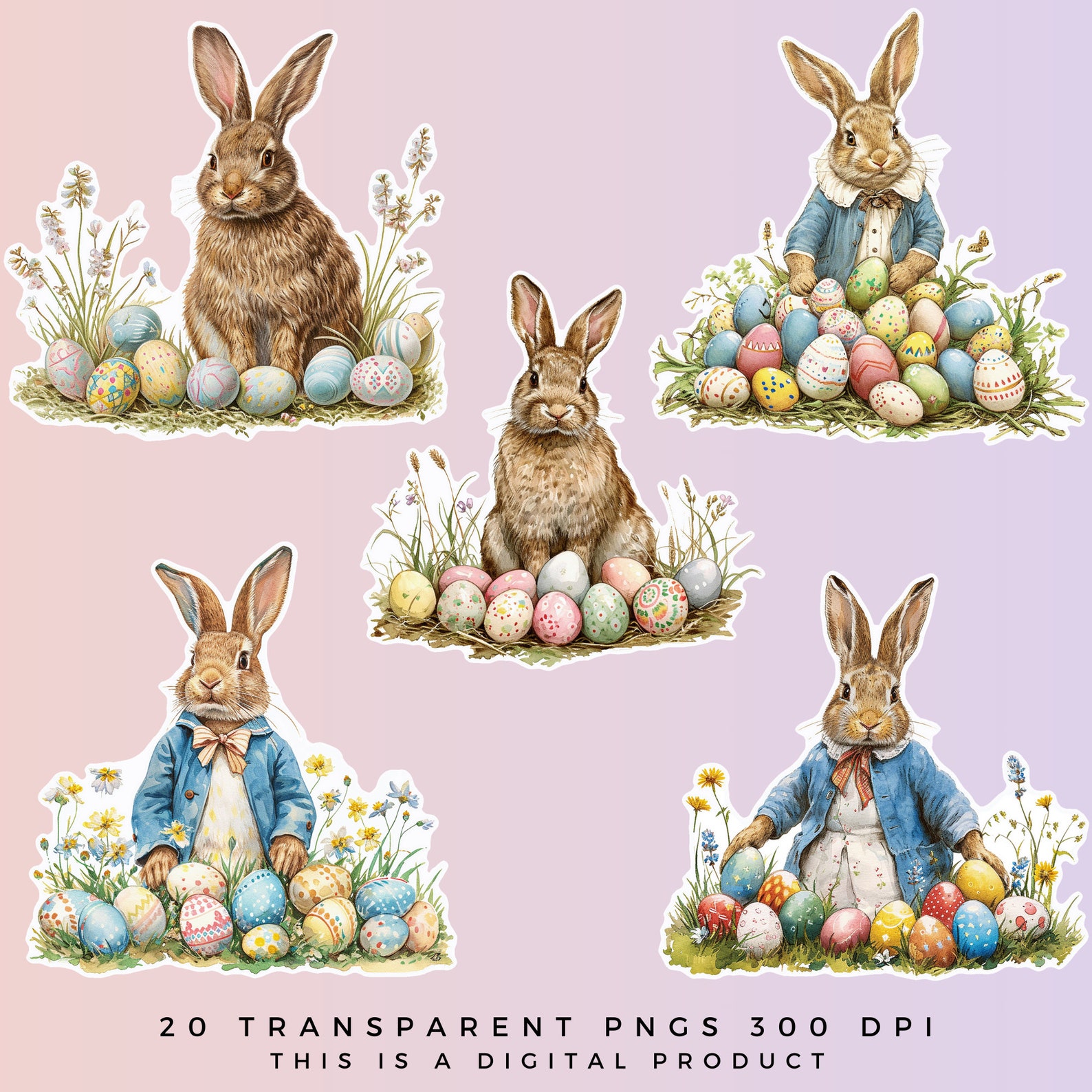 Easter Bunny Clipart Clip Art Commercial Use Transparent Pngs Bunny ...