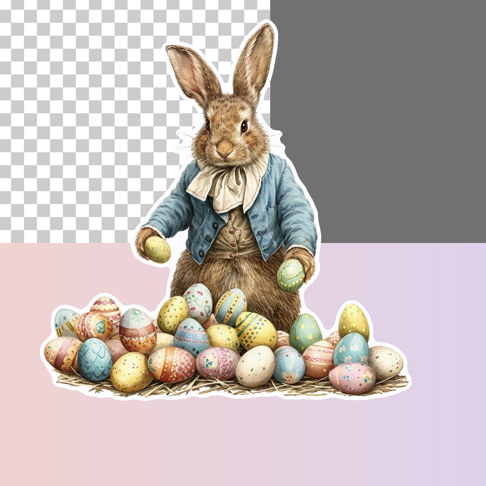Easter Bunny Clipart Clip Art Commercial Use Transparent Pngs Bunny ...