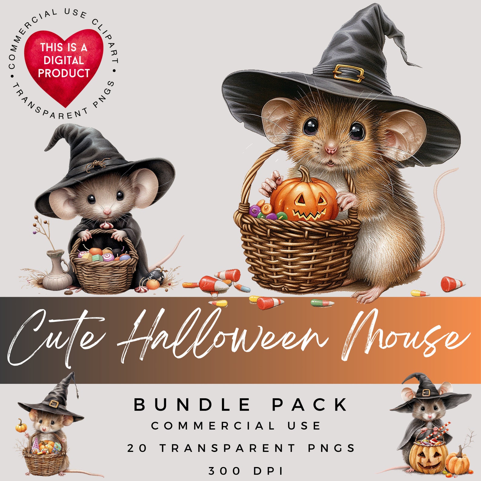 Cute Halloween Mouse Clipart | Halloween Clipart | Little Mouse Clipart ...