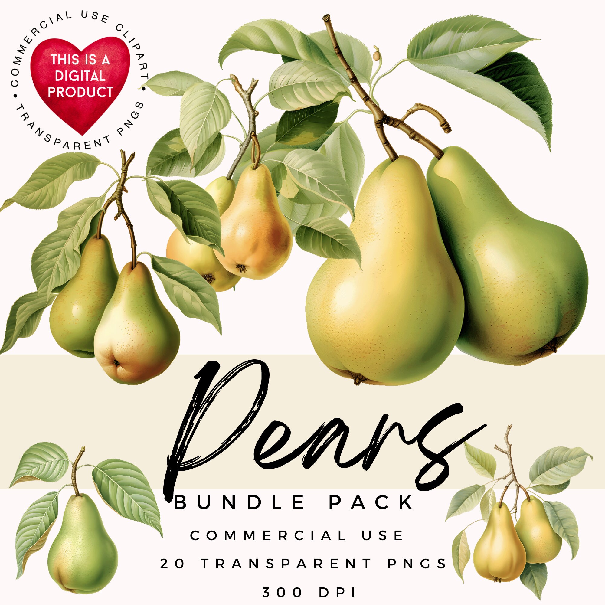 Pears Clipart Pearpng Fruit Clipart Food Clipart Watercolor Fruit Pear ...