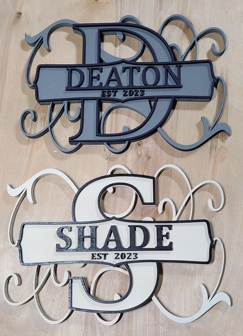 Letters A-Z Custom Monogram SVG - Etsy