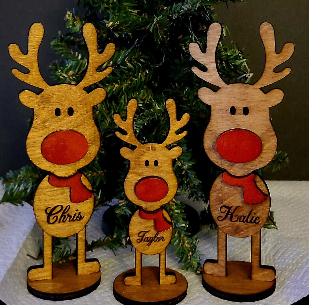 Laser Cut Reindeer Decoration - Etsy