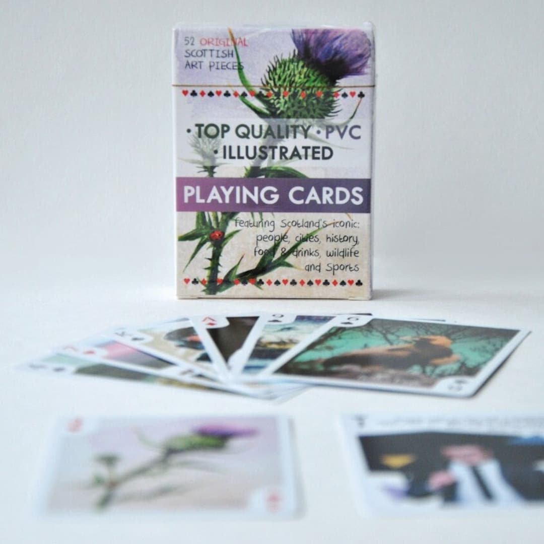 Scottish Playing Cards – Waterproof PVC, Scotland Souvenir - Etsy