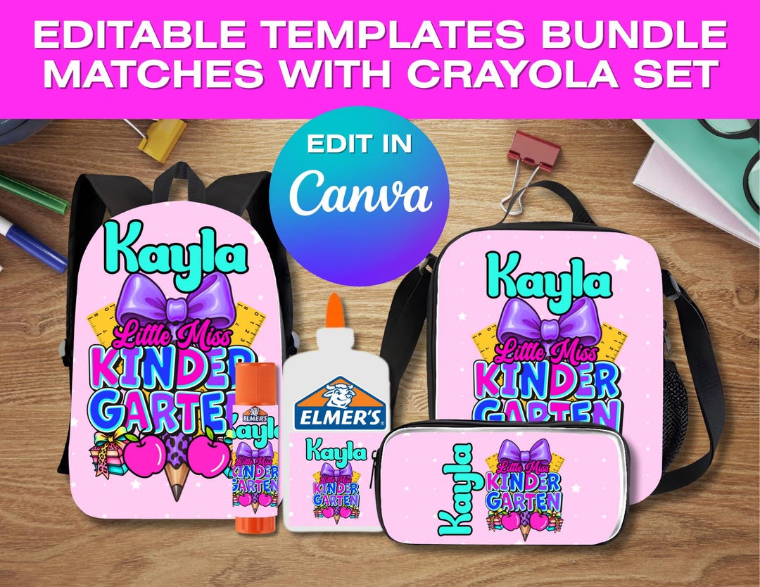 Editable School Supplies Templates: Back to School Bundle (digital ...