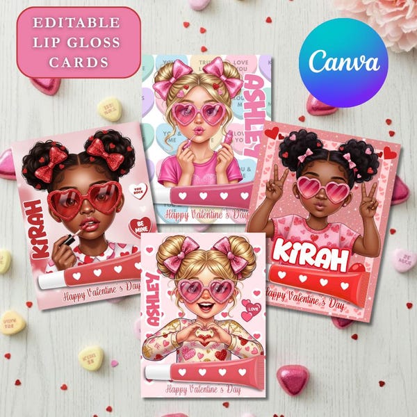 Lip Gloss Cards - Etsy