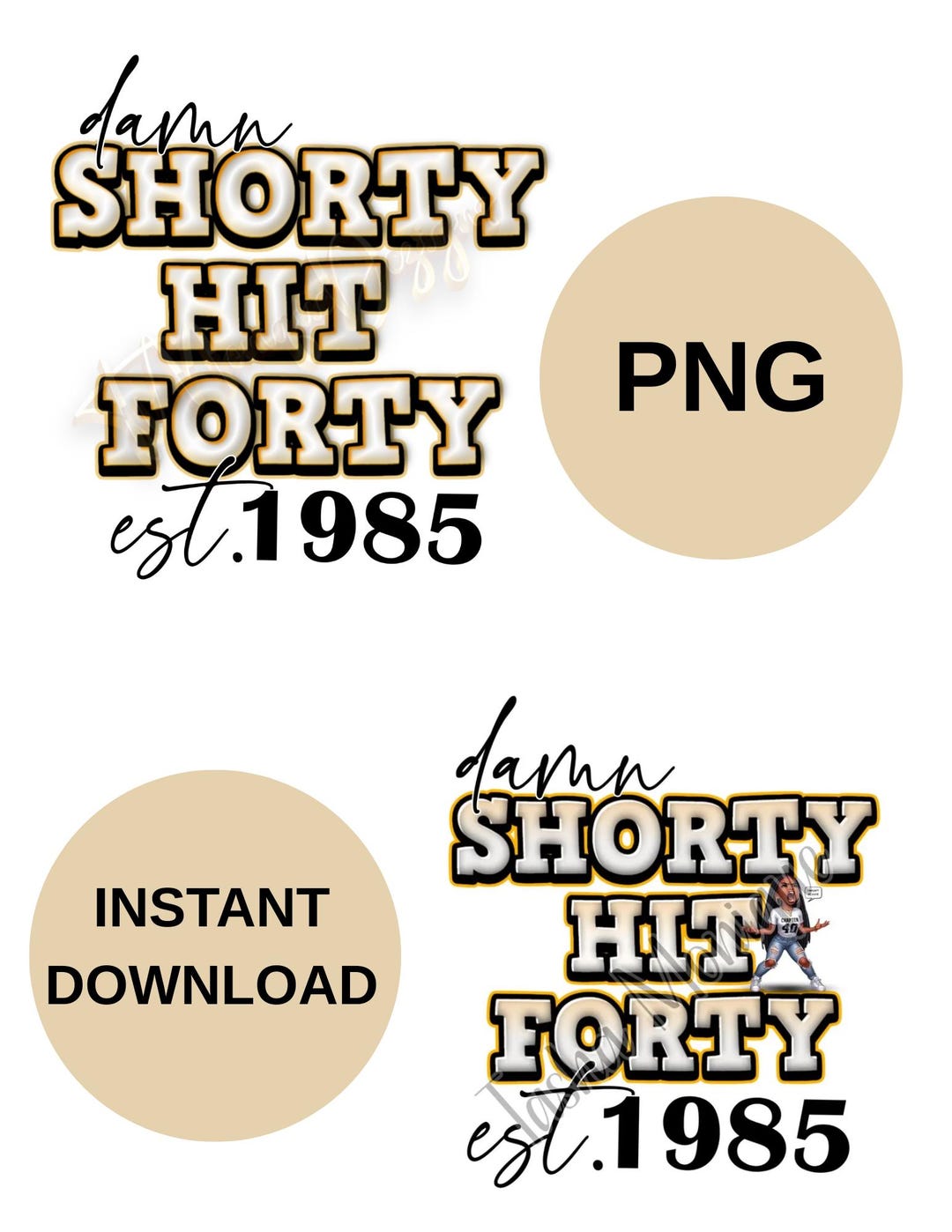 Shorty Hit Forty Birthday PNG | Funny 40th Birthday Design | Chapter 40 ...