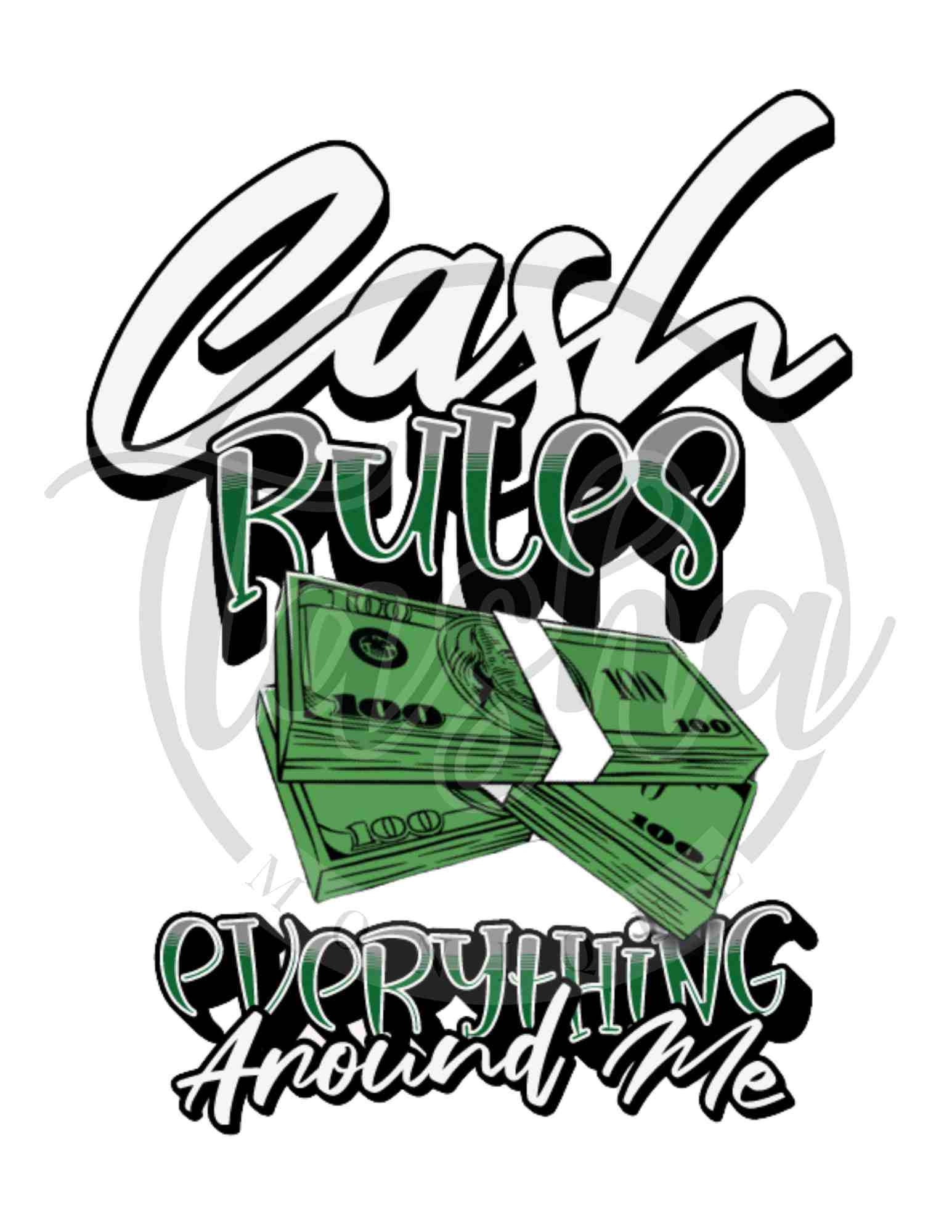 Cash Rules Everything Around Me, Png Design, Digital Art - Etsy