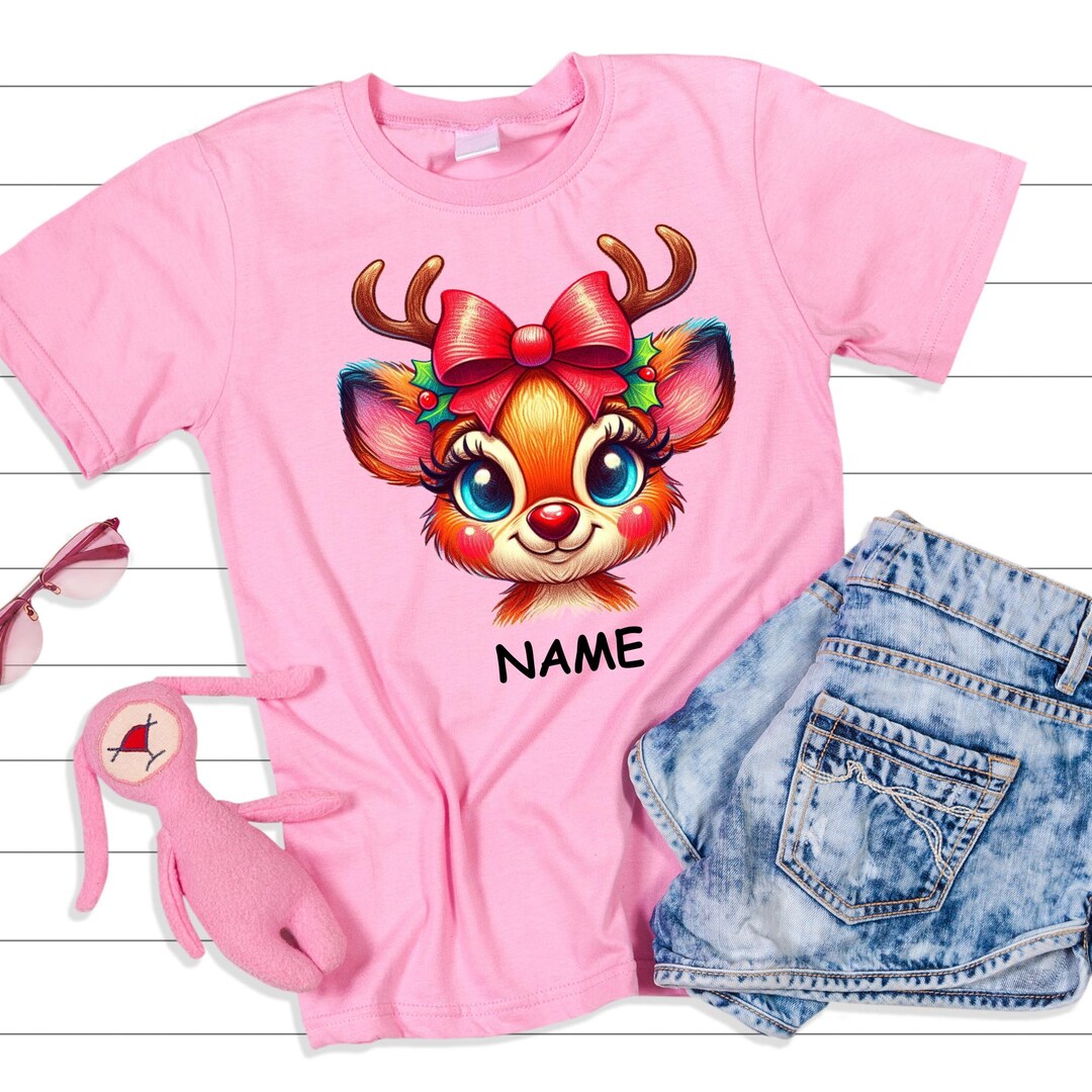 EDITABLE Reindeer Name, Canva Template, Custom Name Design, Christmas ...