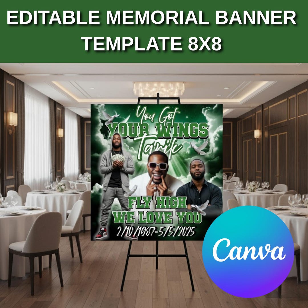 Editable 8x8 Banner Template: Editable Event Sign (canva Digital ...