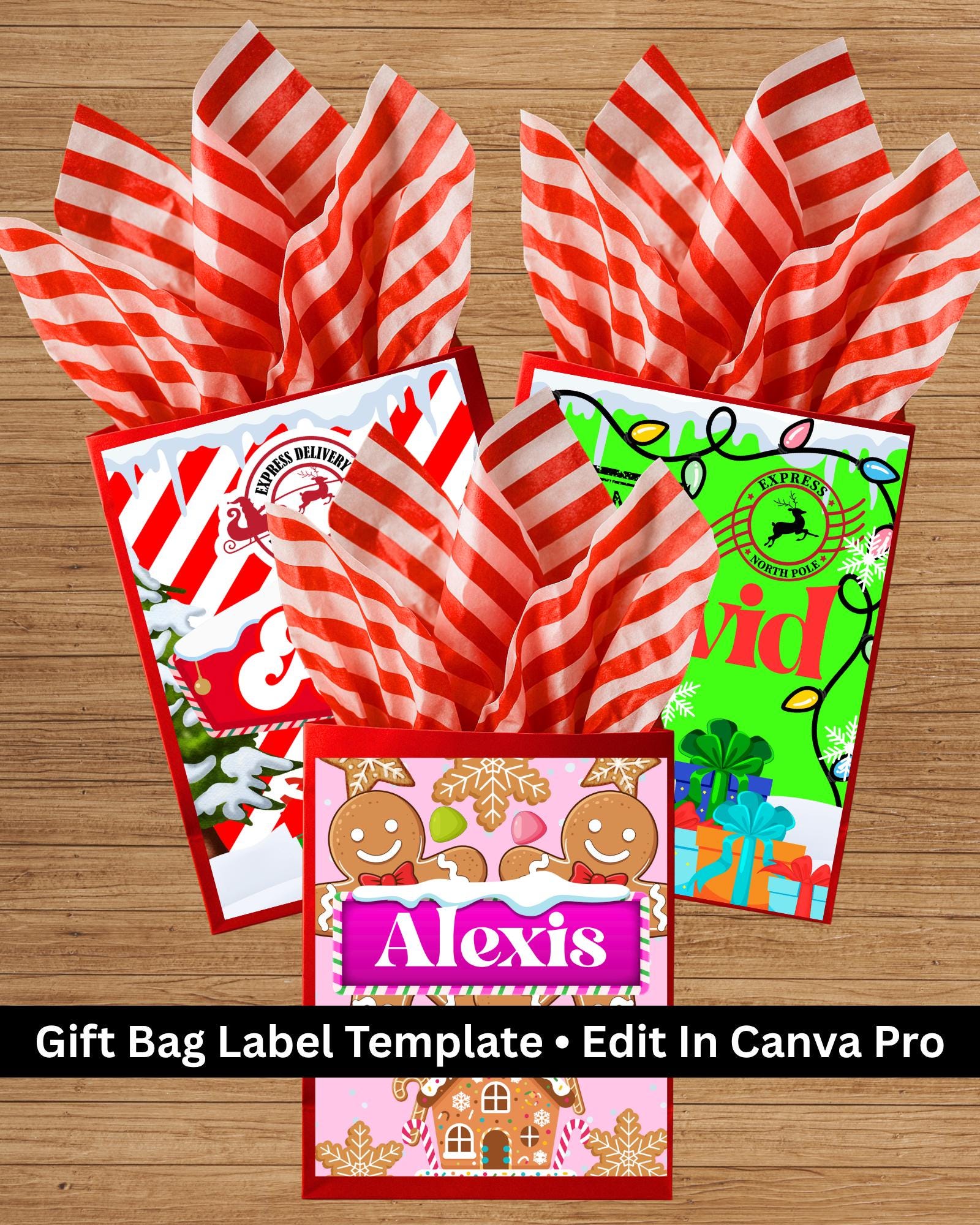 Editable Gift Bag Template | Digital Download - Etsy
