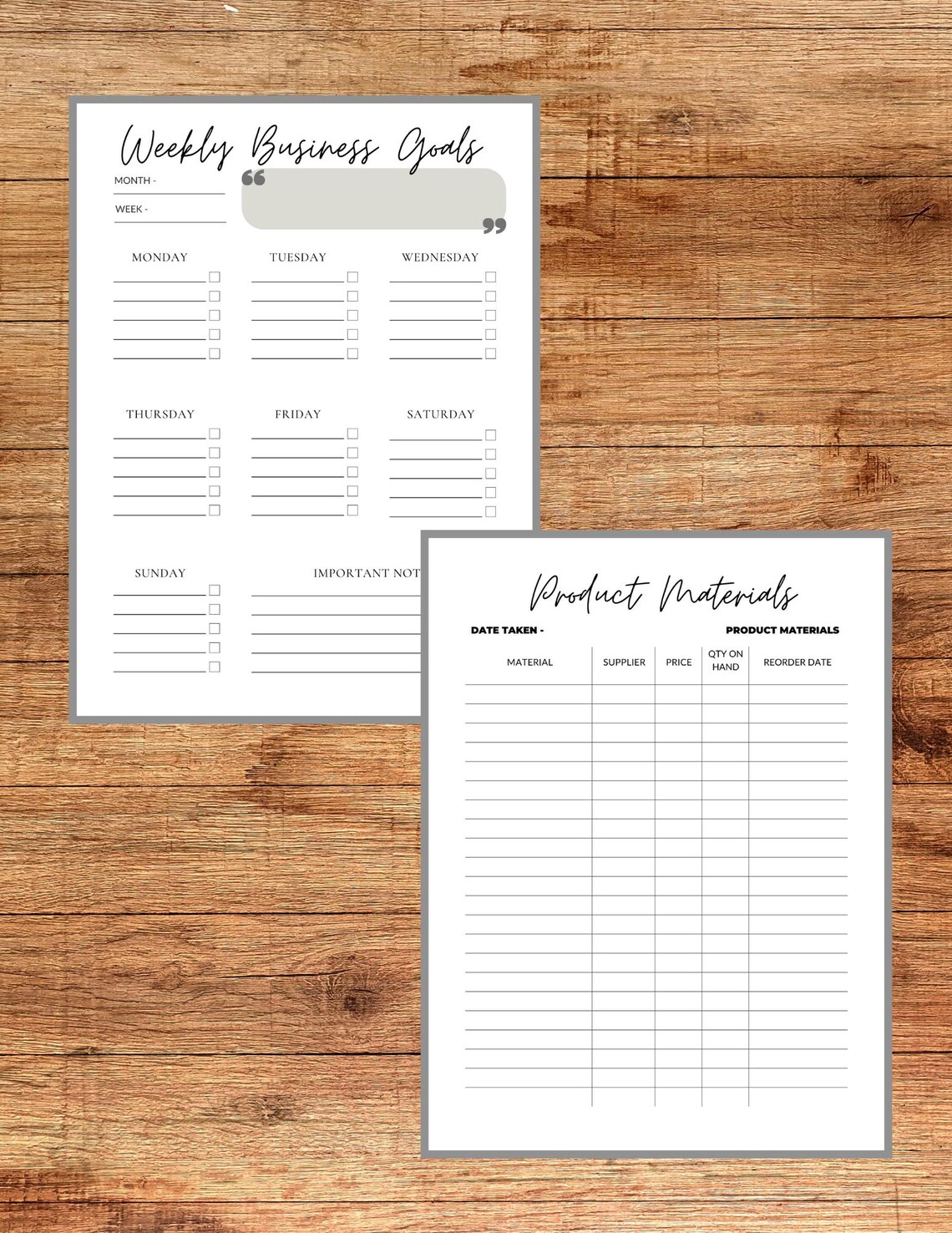 The Ultimate Business Planner Bundle 5-in-1 64 Pages Printable Kit for ...