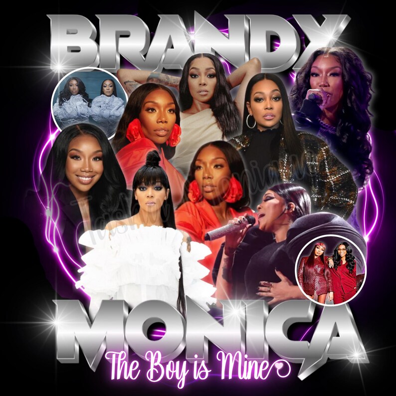 Brandy and Monica PNG: 90s R&B Concert Tee Design (digital Download - Etsy