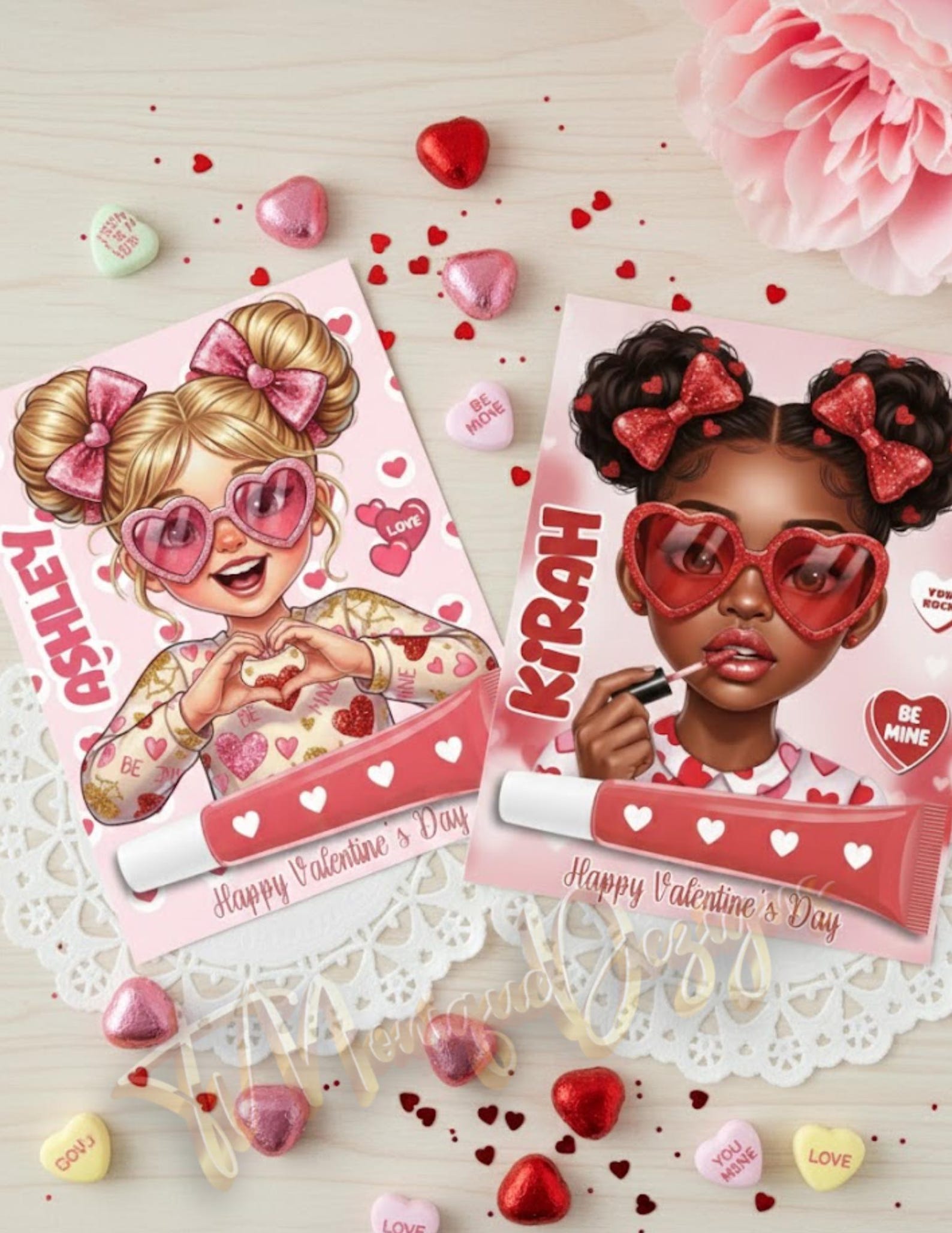 Editable Lip Gloss Card Templates (digital Download) - Etsy