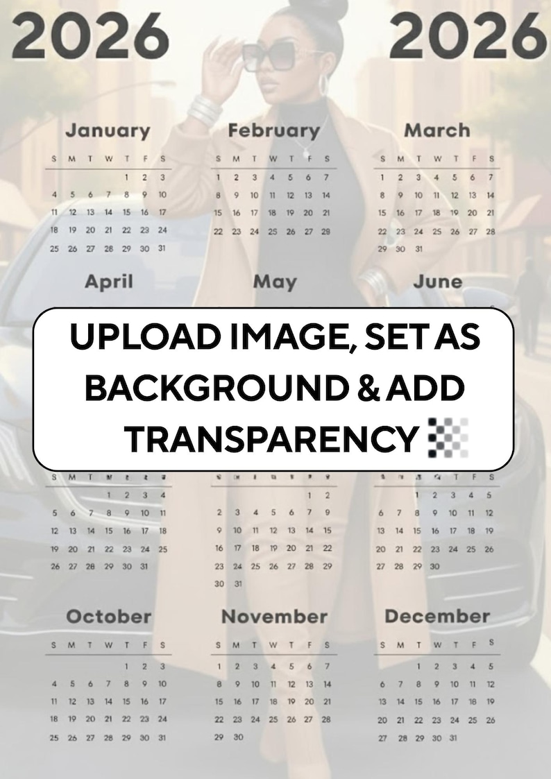 Personalized 2026 Calendar Template | Canva Template | Instant Download ...