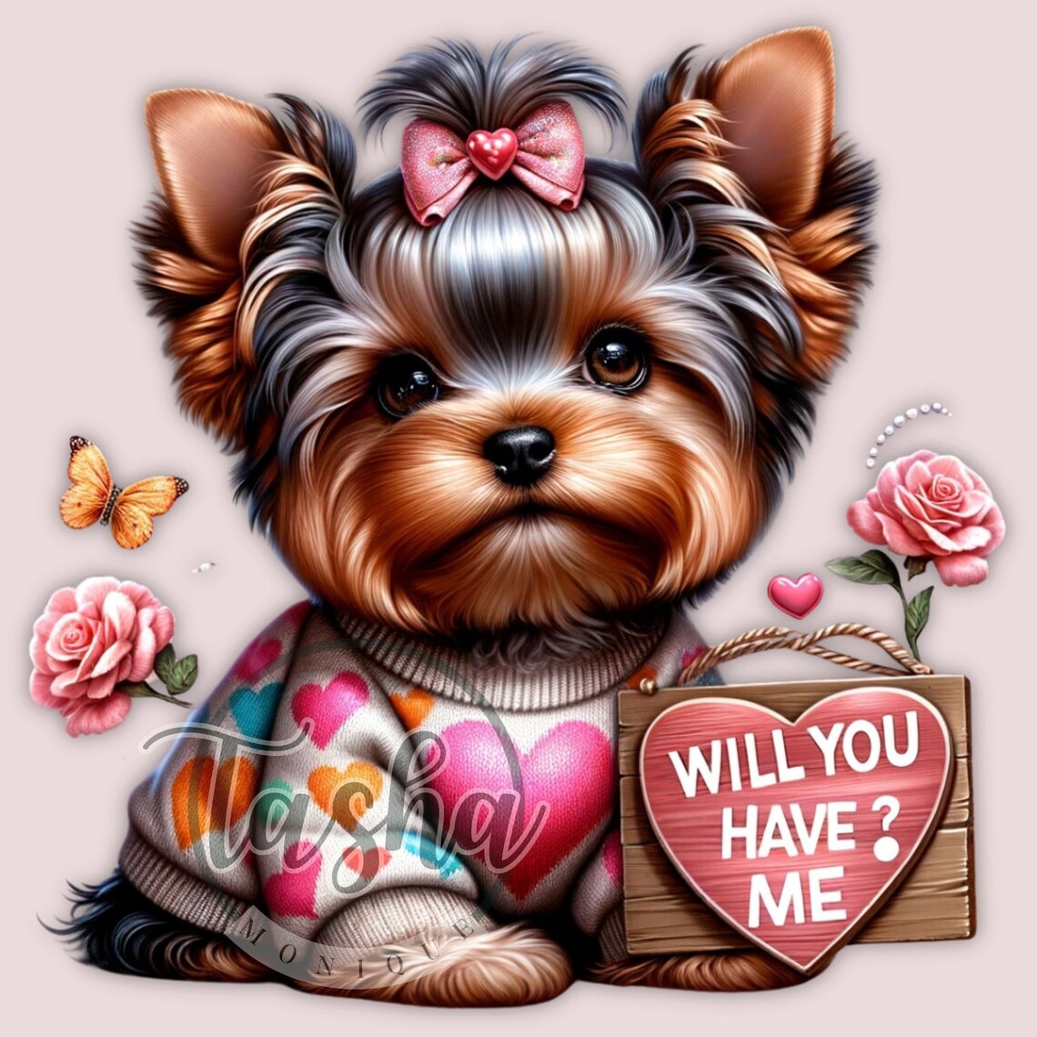 Valentine's Day, Yorkies, Dogs, Love, Pets, Digital Download - Etsy