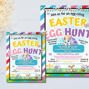 Editable Easter Egg Hunt Flyer | 5x7 - 8.5x11 | Printable & Digital Use ...
