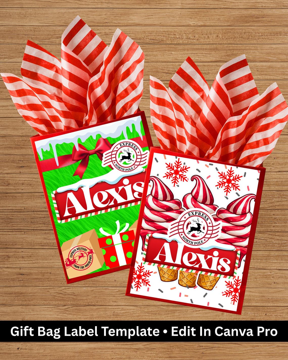 Editable Gift Bag Template | Digital Download - Etsy