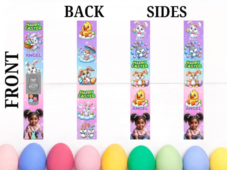 Editable Easter Gumball Machine Wrap PDF Templates – 5x30 Digital ...