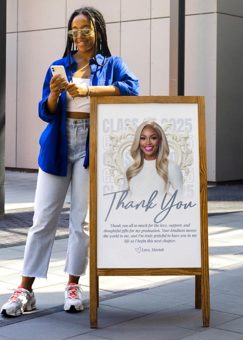 Customizable Graduation Thank You Cards Template | Class of 2025 ...
